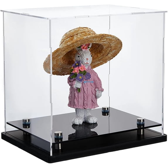 Acrylic Display Case Clear Dustproof Protection Display Box Assemble ...