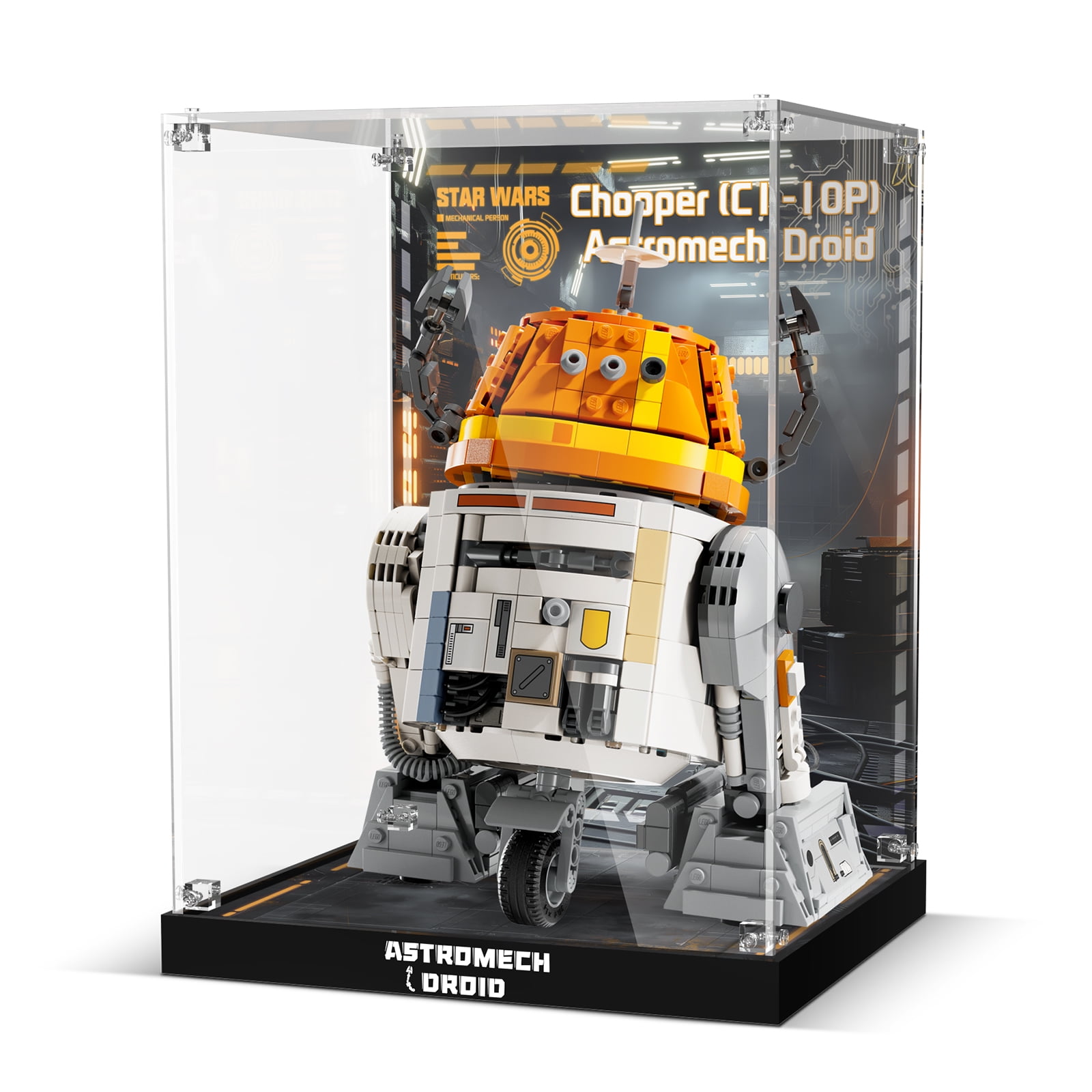 Acrylic Display Case Compatible with Lego Chopper (C1-10P) Astromech ...
