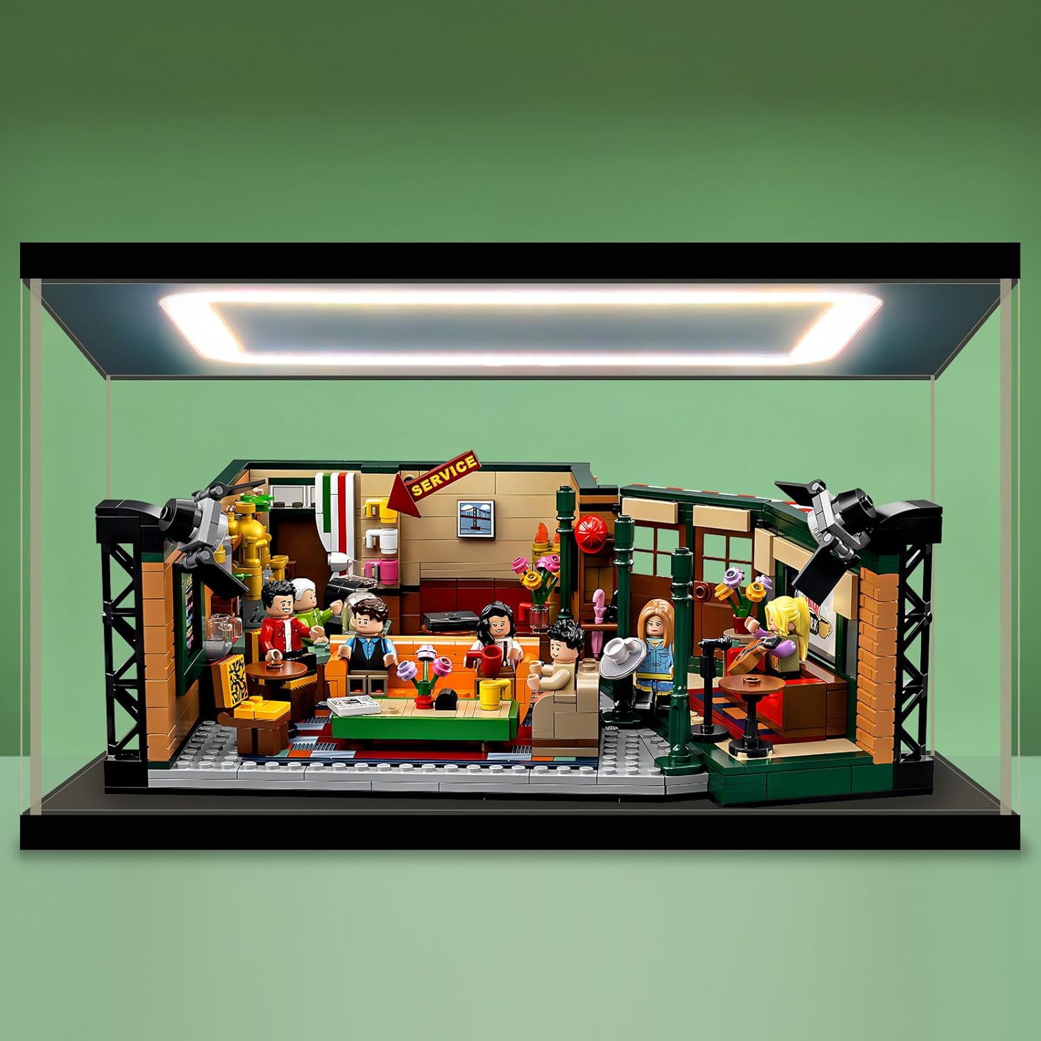 Acrylic Display Case with Led Light for Lego ，Assemble Clear Acrylic ...