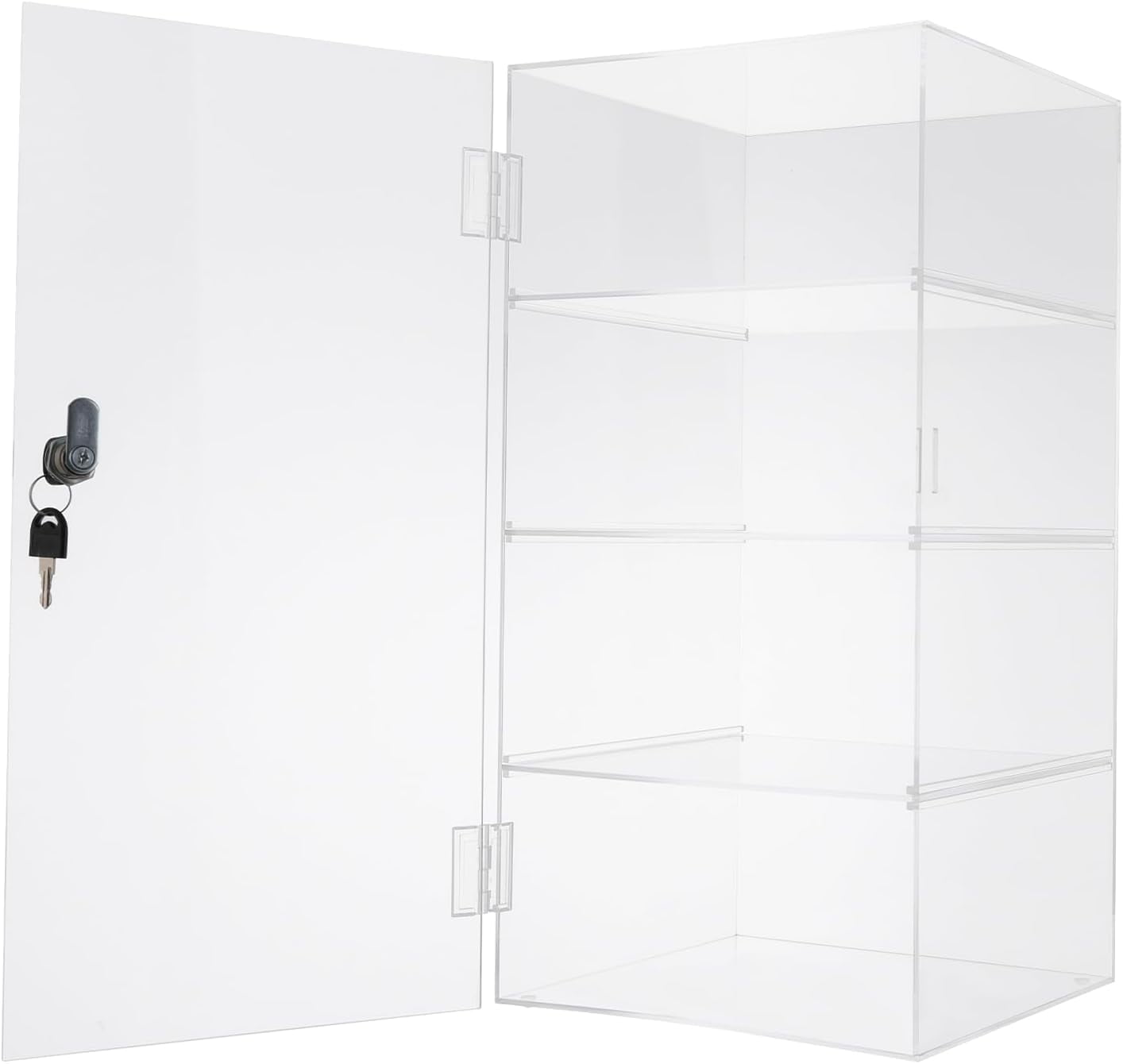 Acrylic Display Case with Lock, 4-Tiers Clear Countertop Display ...