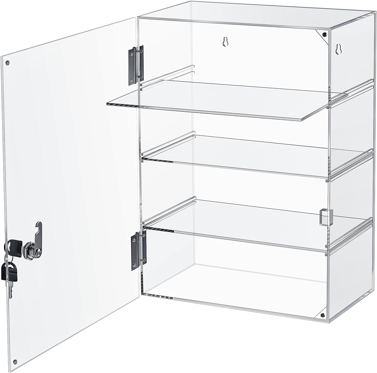 Barydat Acrylic Display Case with Lock Key Countertop Display Case ...