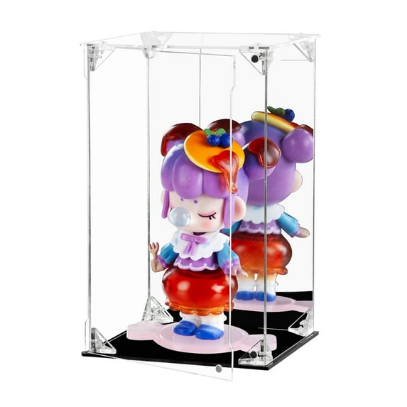 Acrylic Display Case, Mirrored Back and Base, UV Protected, Front Door ...