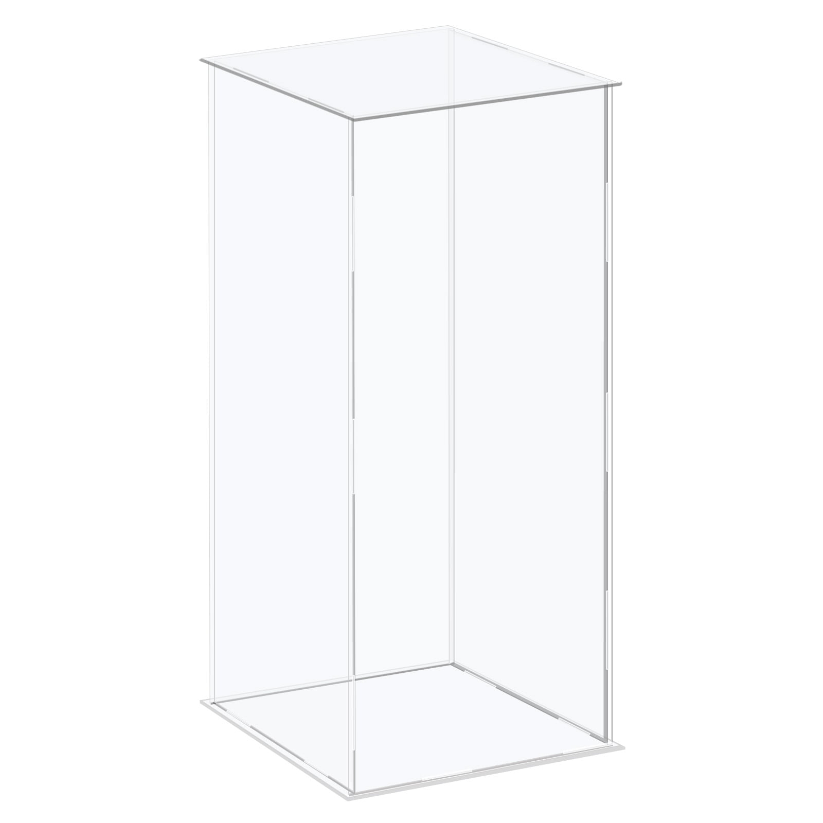 Acrylic Display Case Plastic Box Cube Storage Box Clear Assemble ...