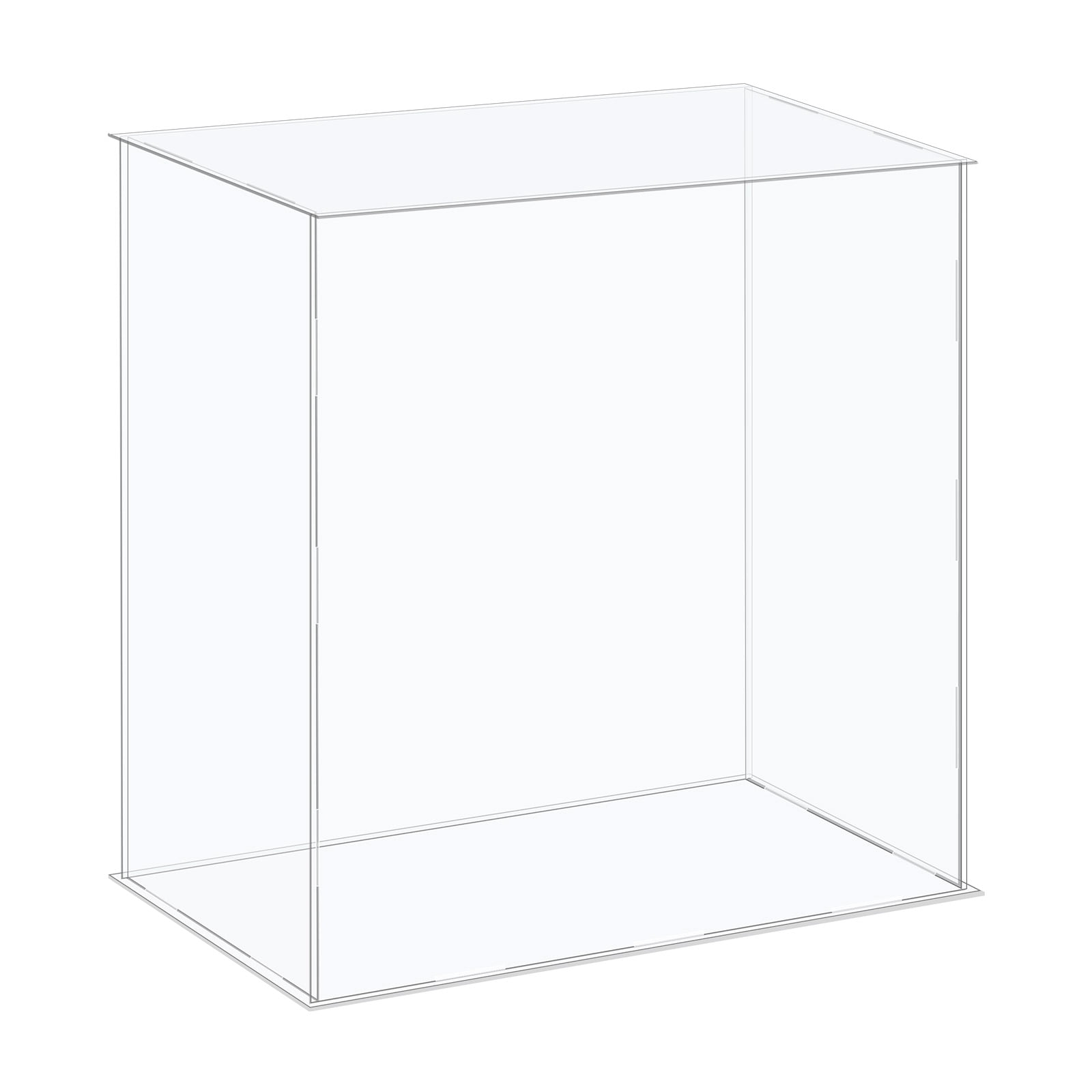 Acrylic Display Case Plastic Box Cube Storage Box Clear Assemble ...