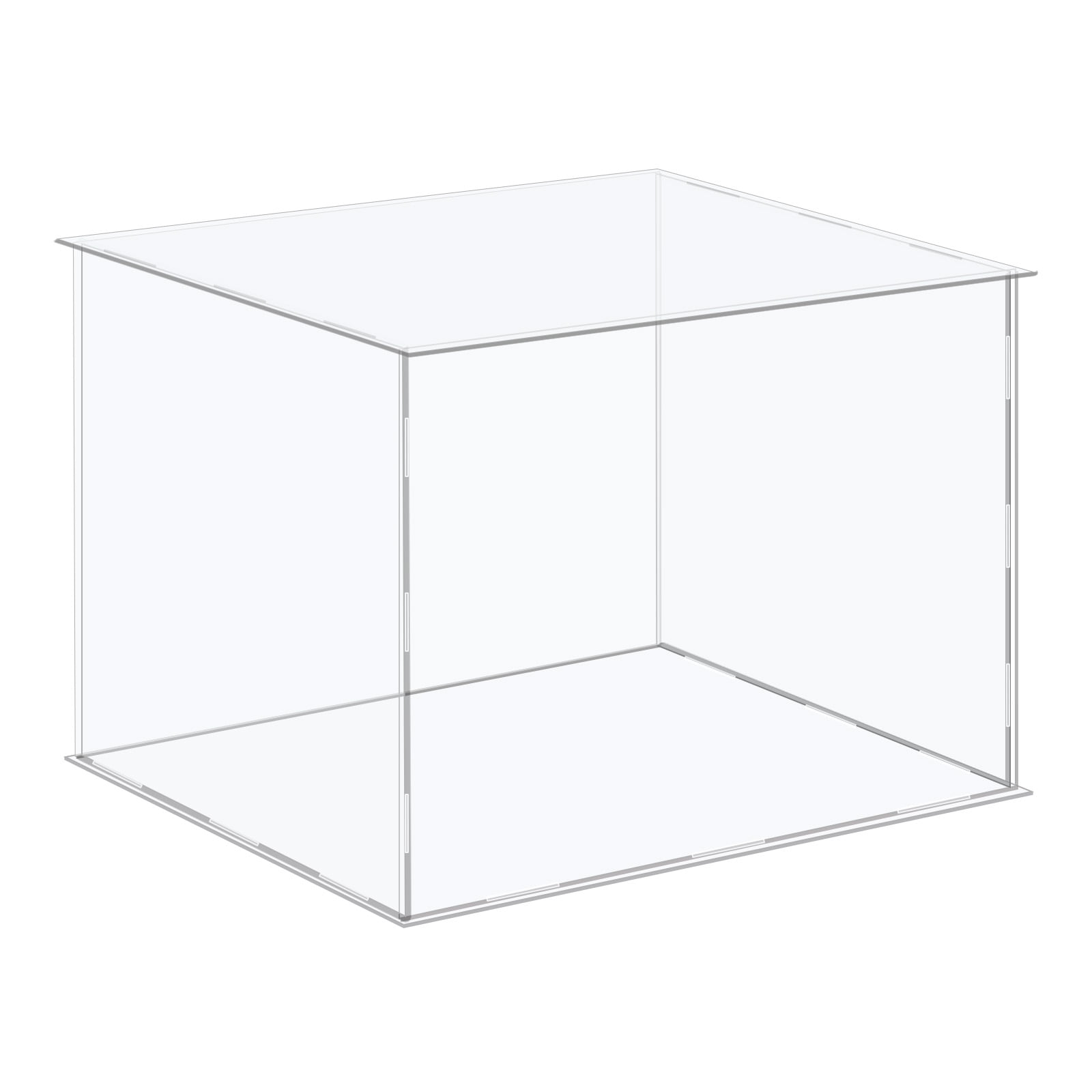 Acrylic Display Case Plastic Box Cube Storage Box Clear Assemble ...