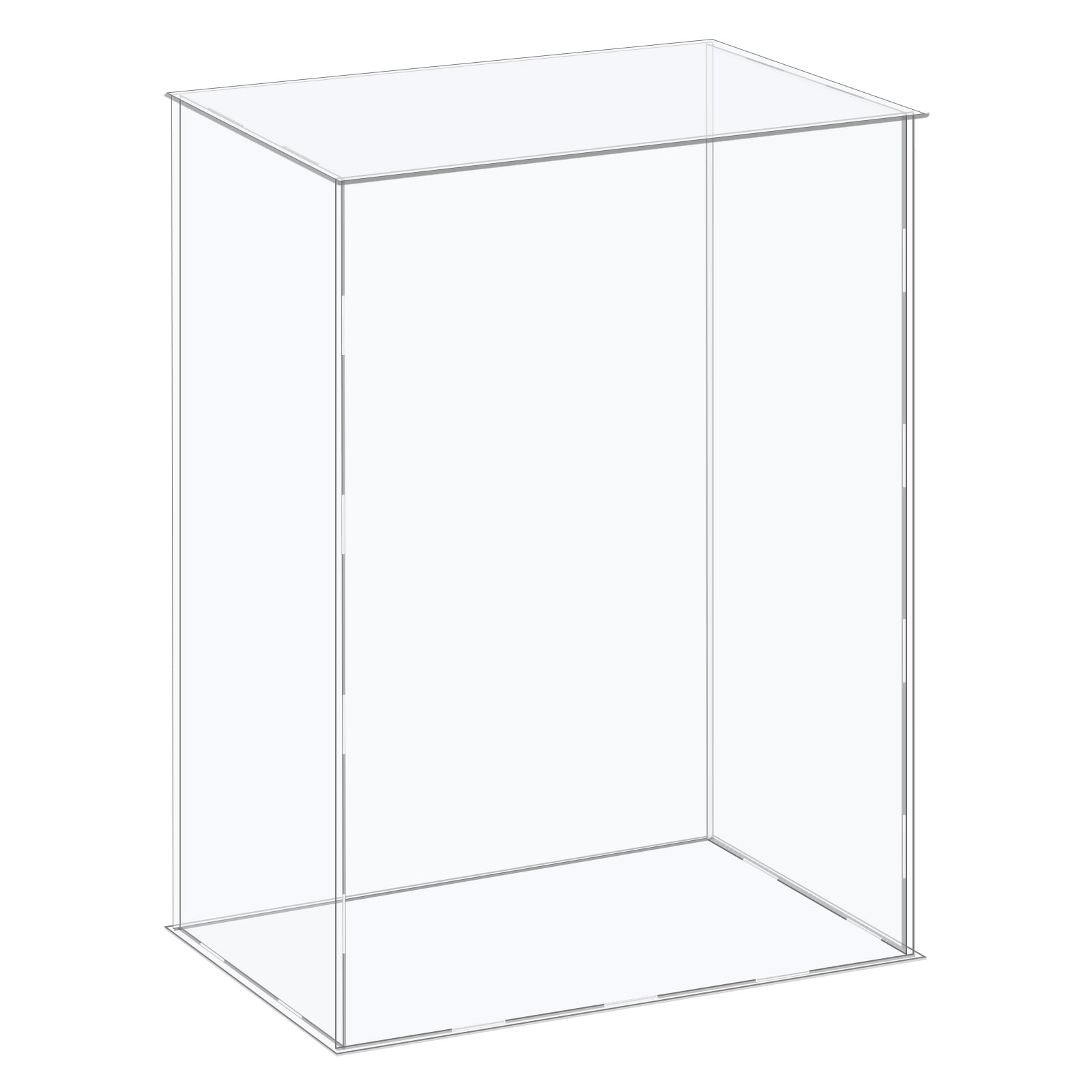 Acrylic Display Case Plastic Box Cube Storage Box Clear Assemble ...