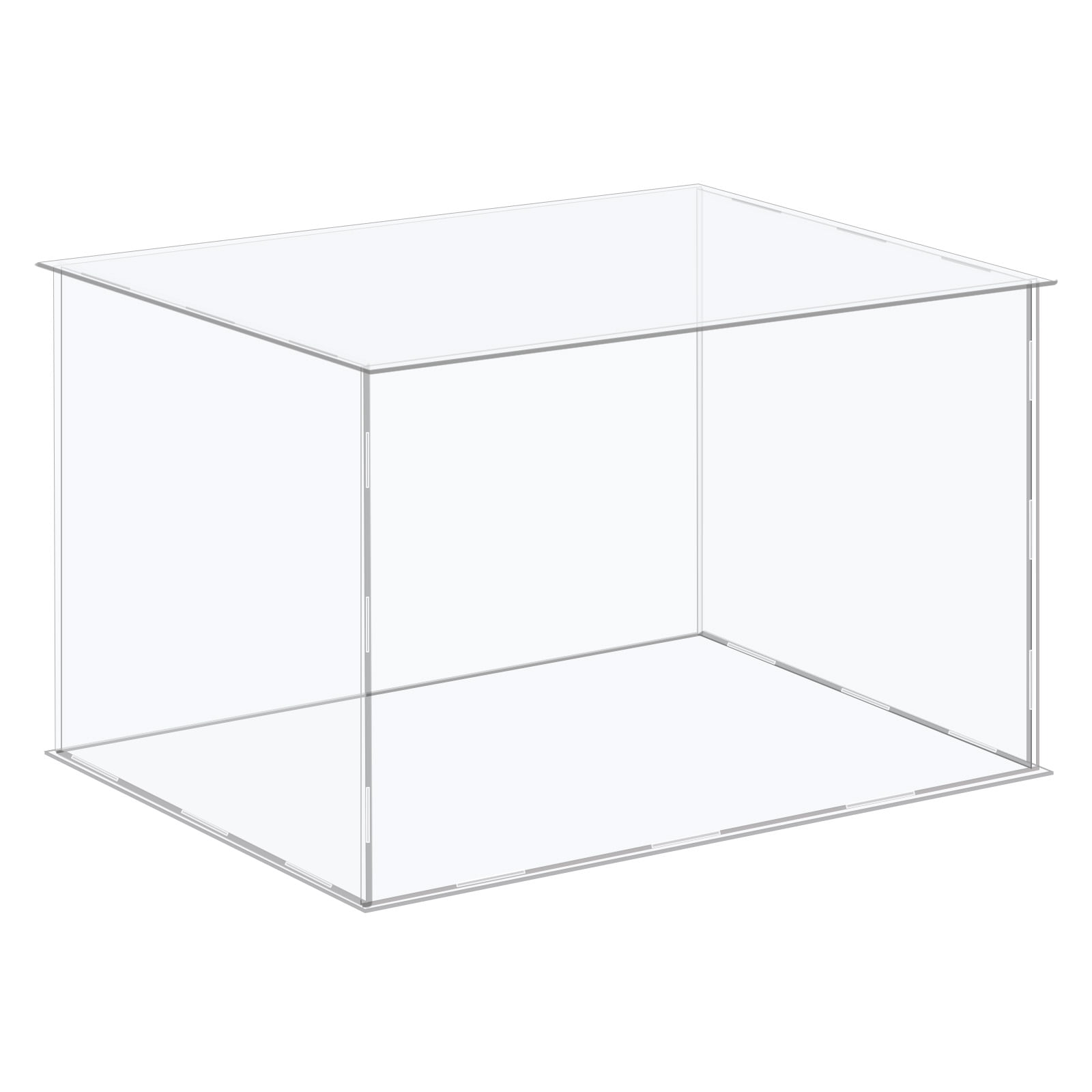 Acrylic Display Case Plastic Box Cube Storage Box Clear Assemble ...