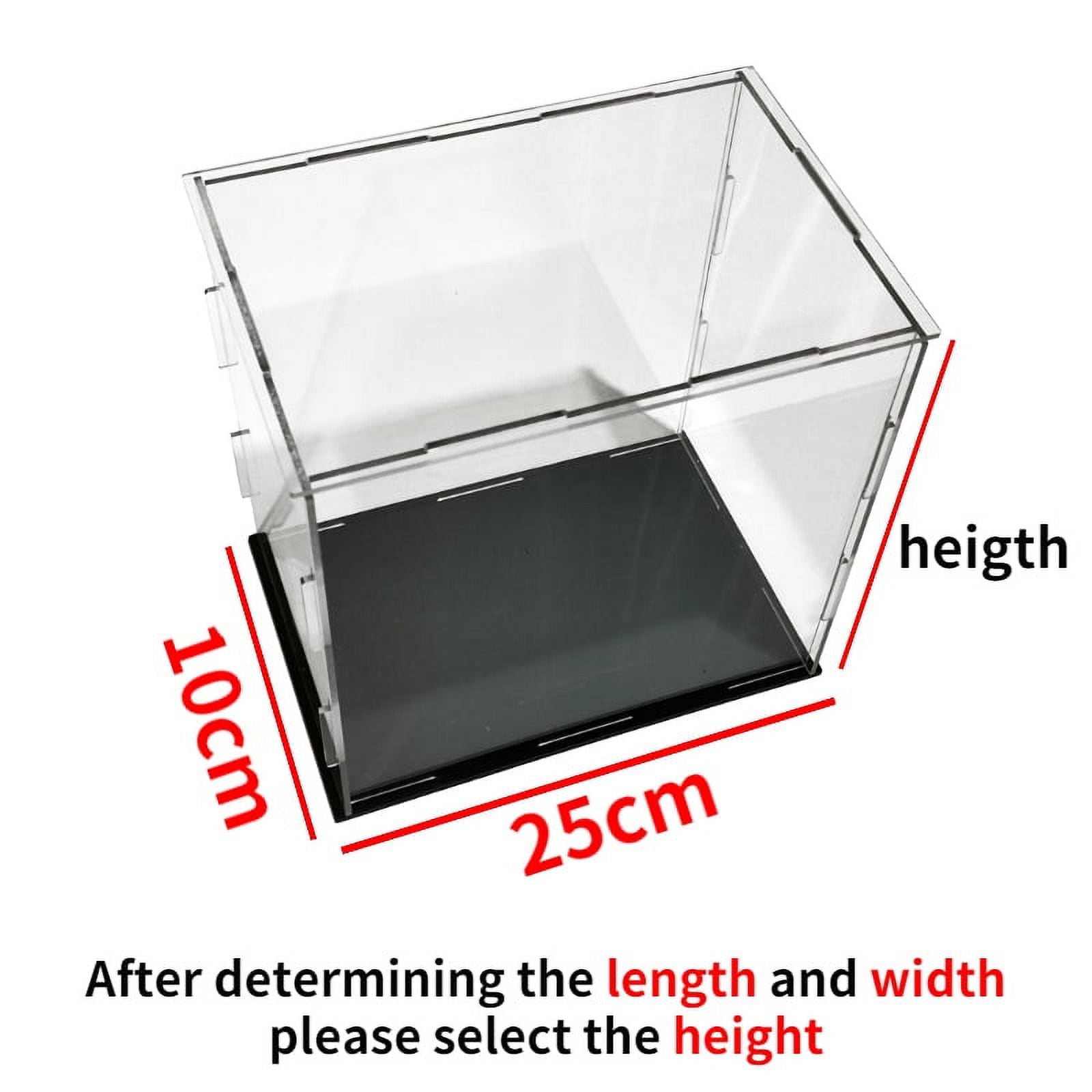 Acrylic Display Case Plastic Box Cube Storage Box Clear Small Assemble ...