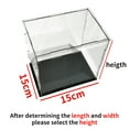 Acrylic Display Case Plastic Box Cube Storage Box Clear Small Assemble ...