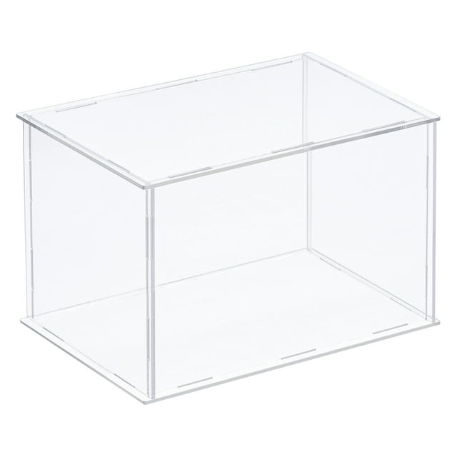 Uxcell Acrylic Display Case Plastic Box Cube Storage Box Assemble Dustproof Showcase 12.2x8.3x8 ...