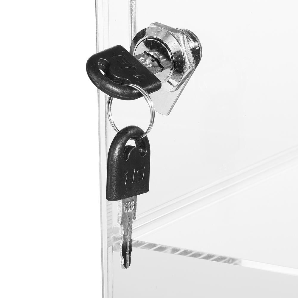 Acrylic Display Case With Shelves 3-Tier Clear Countertop Showcase With ...