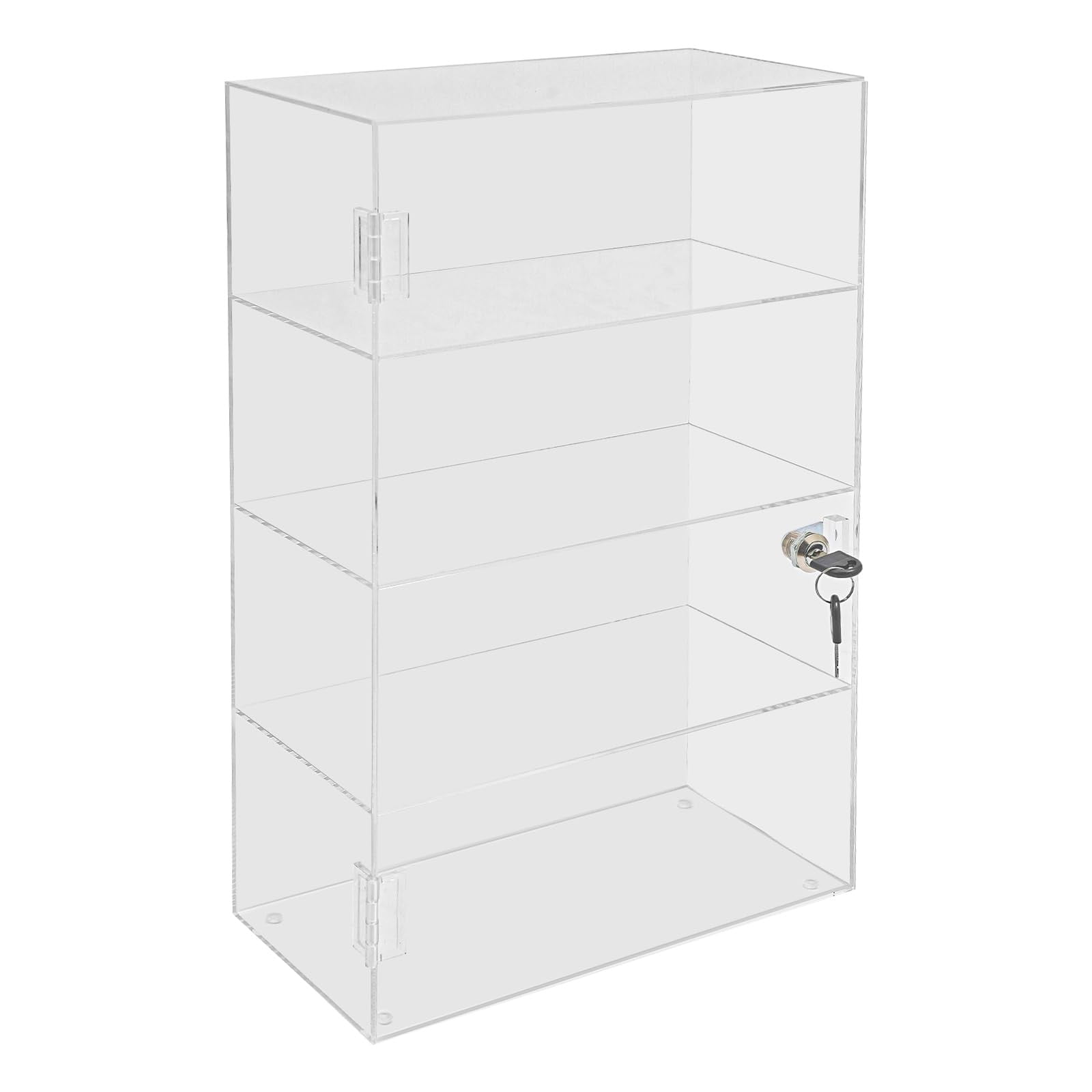 Acrylic Display Case with Lock Keys, 4-tier Showcase Display Cabinet ...
