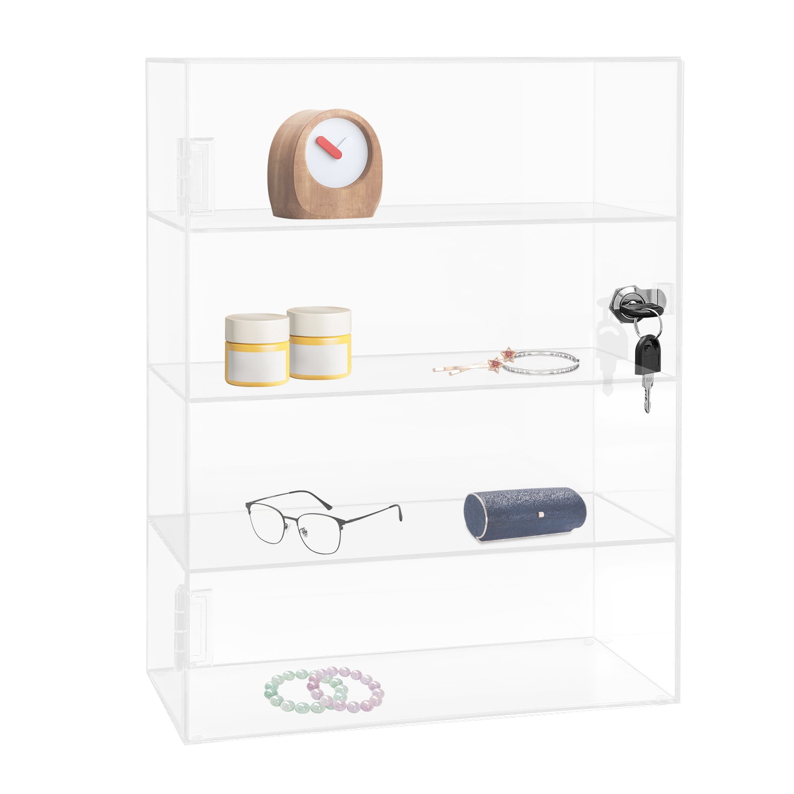 Acrylic Display Case with Lockable Design and Four-Tier Transparent ...