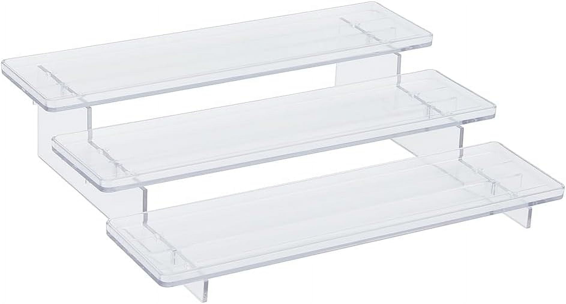 Acrylic Display Riser 3 Tier Clear Cupcake Stand Perfume Organizer ...