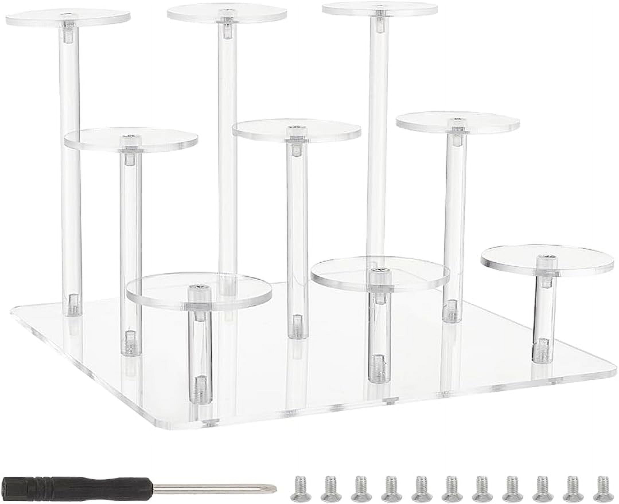 Acrylic Display Riser 3 Tier White Acrylic Display Shelf Assembled 3 ...