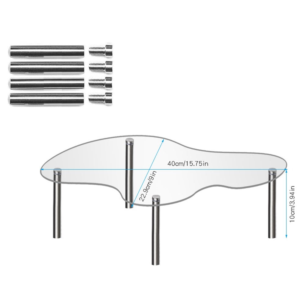 Acrylic Display Riser Shelf Set - Transparent Storage Rack for Jewelry ...