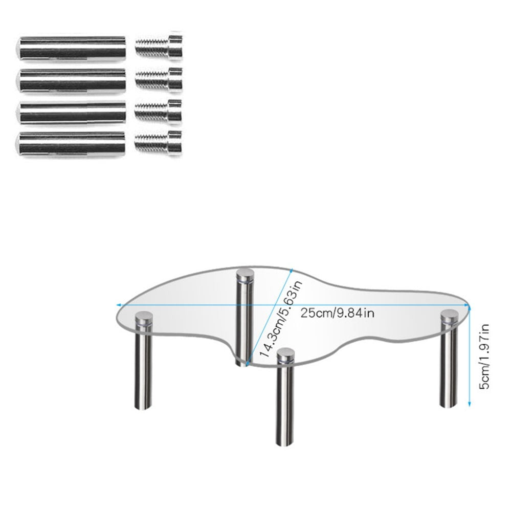 Acrylic Display Riser Storage Jewelry Display Riser Shelf Transparent ...