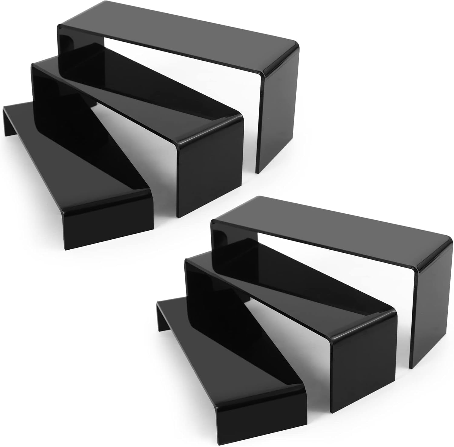 Acrylic Display Risers, 2 Sets 6 Pcs Rectangular Risers Display Stands ...