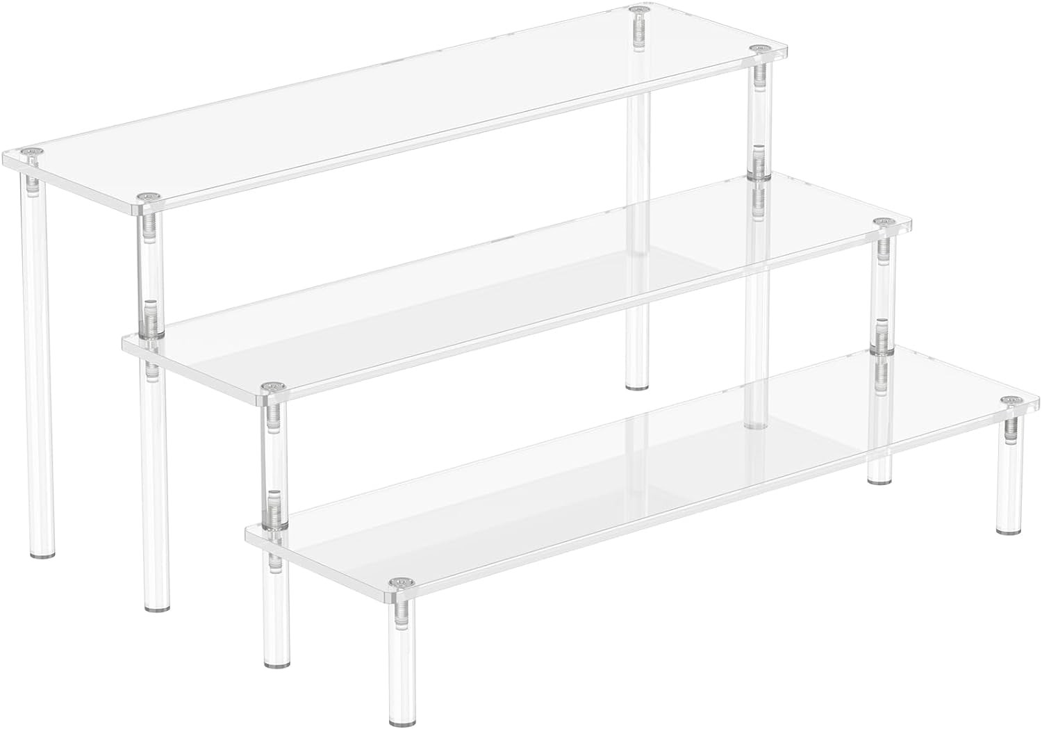 Acrylic Display Risers, 3 Tier Perfume Organizer Stand, Clear Cupcake ...