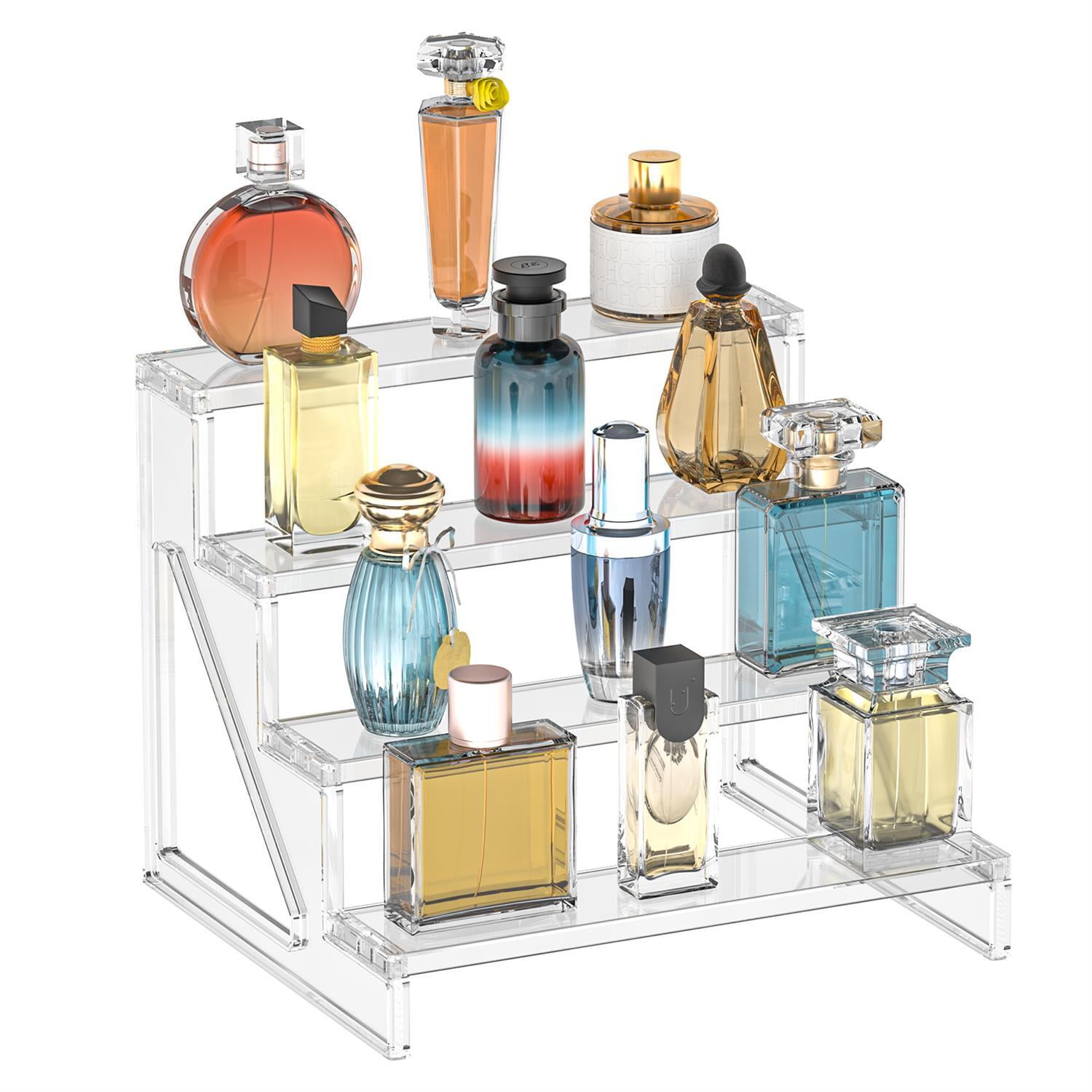 Acrylic Display Risers, 3 Tier Perfume Organizer Stand, Clear Cupcake ...