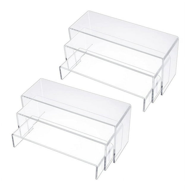 Acrylic Display Risers, Clear Stands Shelf for Display 6Pcs - Walmart.com