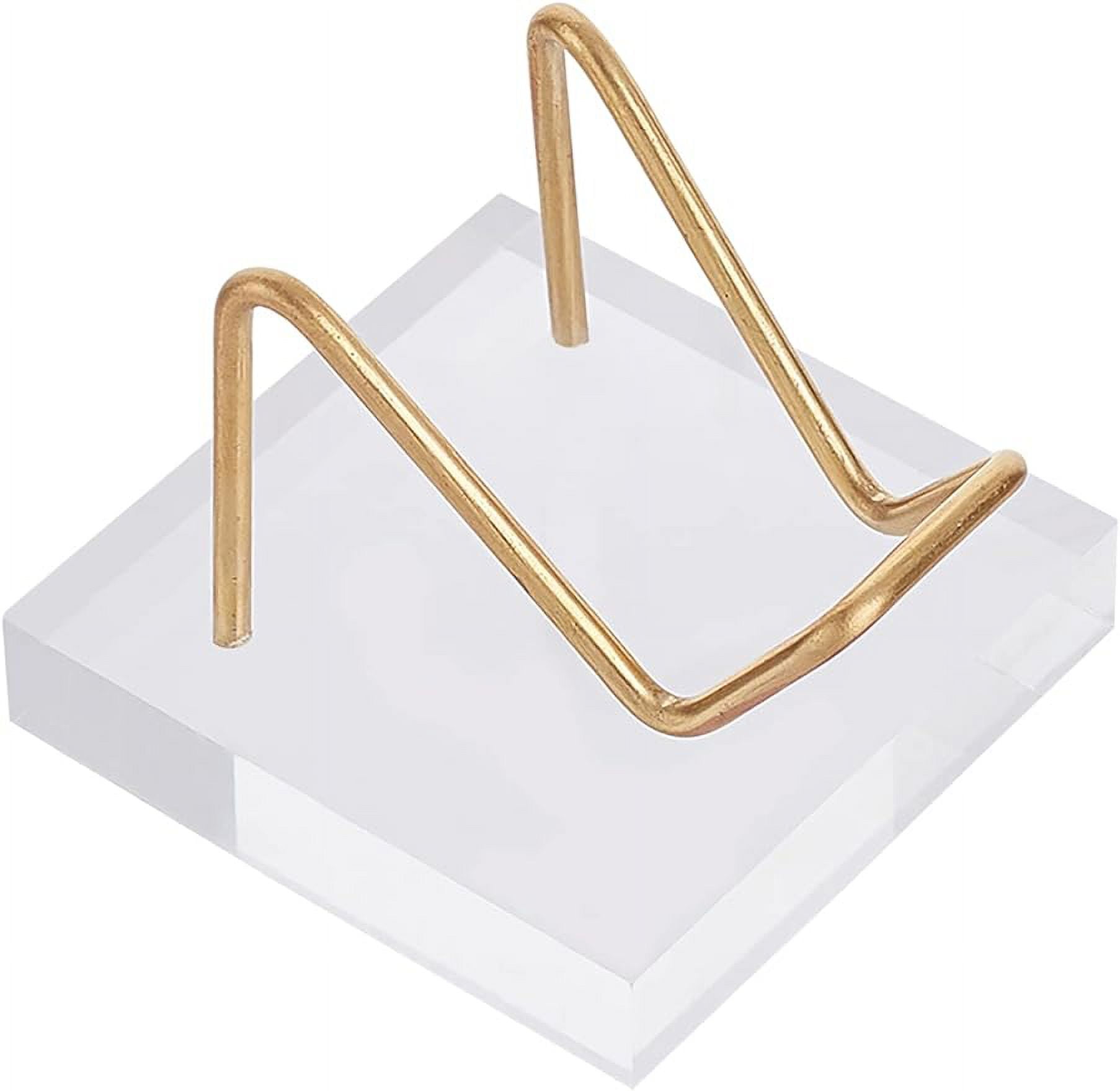 Acrylic Display Stand 5x5x4cm Gold Metal Arms Display Easel with ...