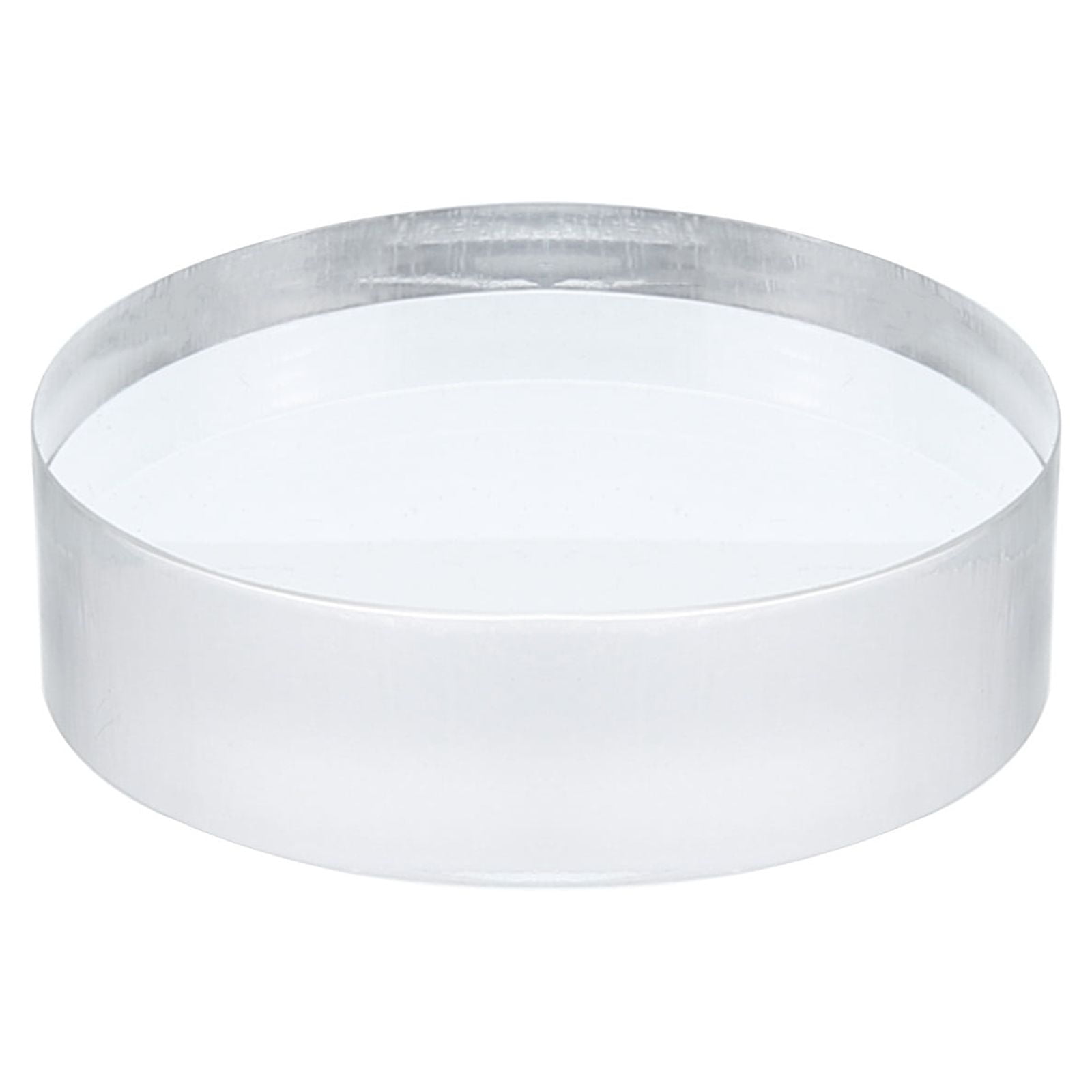 Acrylic Display Stand Base 4x1.2 Inch Solid Clear Cylinder Round ...
