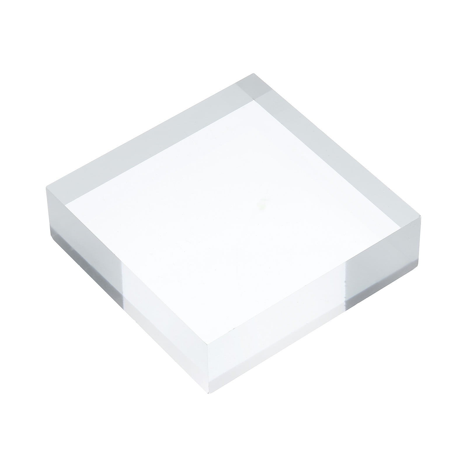Acrylic Display Stand Base 4x4x1.2 Inch Solid Clear Square Display ...