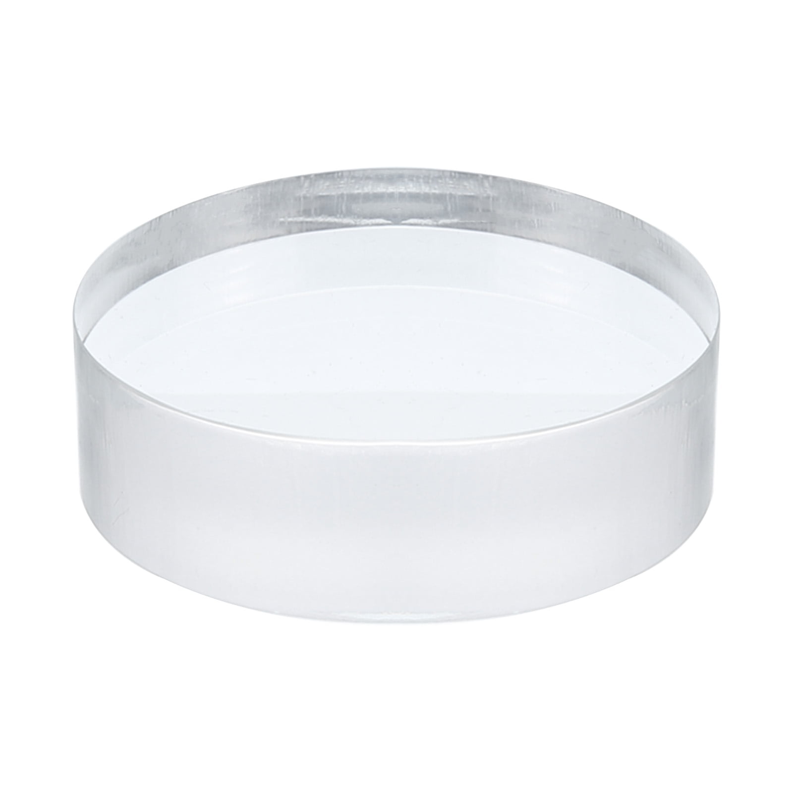 Acrylic Display Stand Base 6x1.2 Inch Solid Clear Cylinder Round ...