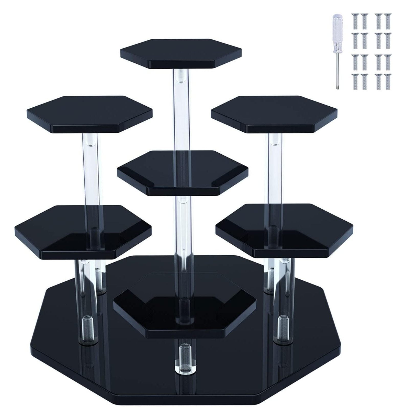 Acrylic Display Stand for Figures, Toys & Jewelry - 7 Tier Riser ...