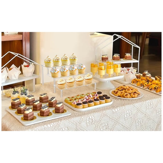 Acrylic Display Stand Perfume Organizer Shelves, Cupcake Dessert Holder ...
