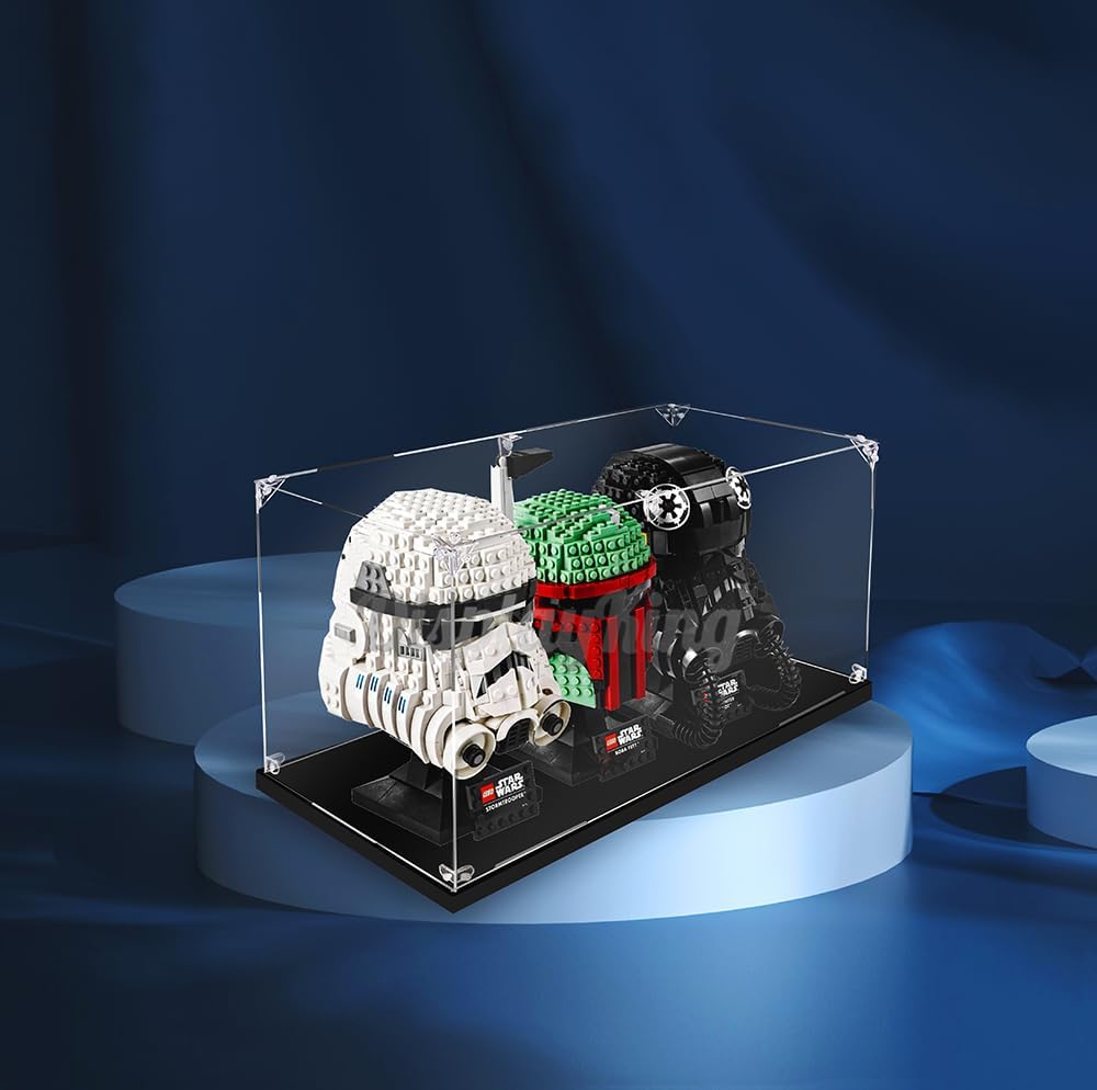 Acrylic Display case with Screw for Star Wars Helmets 75274+75276+75277 ...