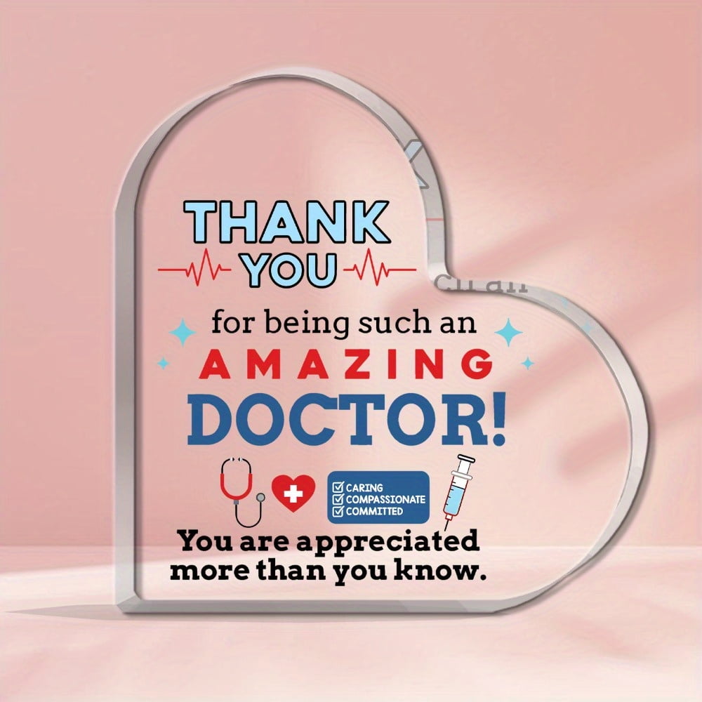 Acrylic Doctor Appreciation Plaque - Unique Thank You Gift with ...