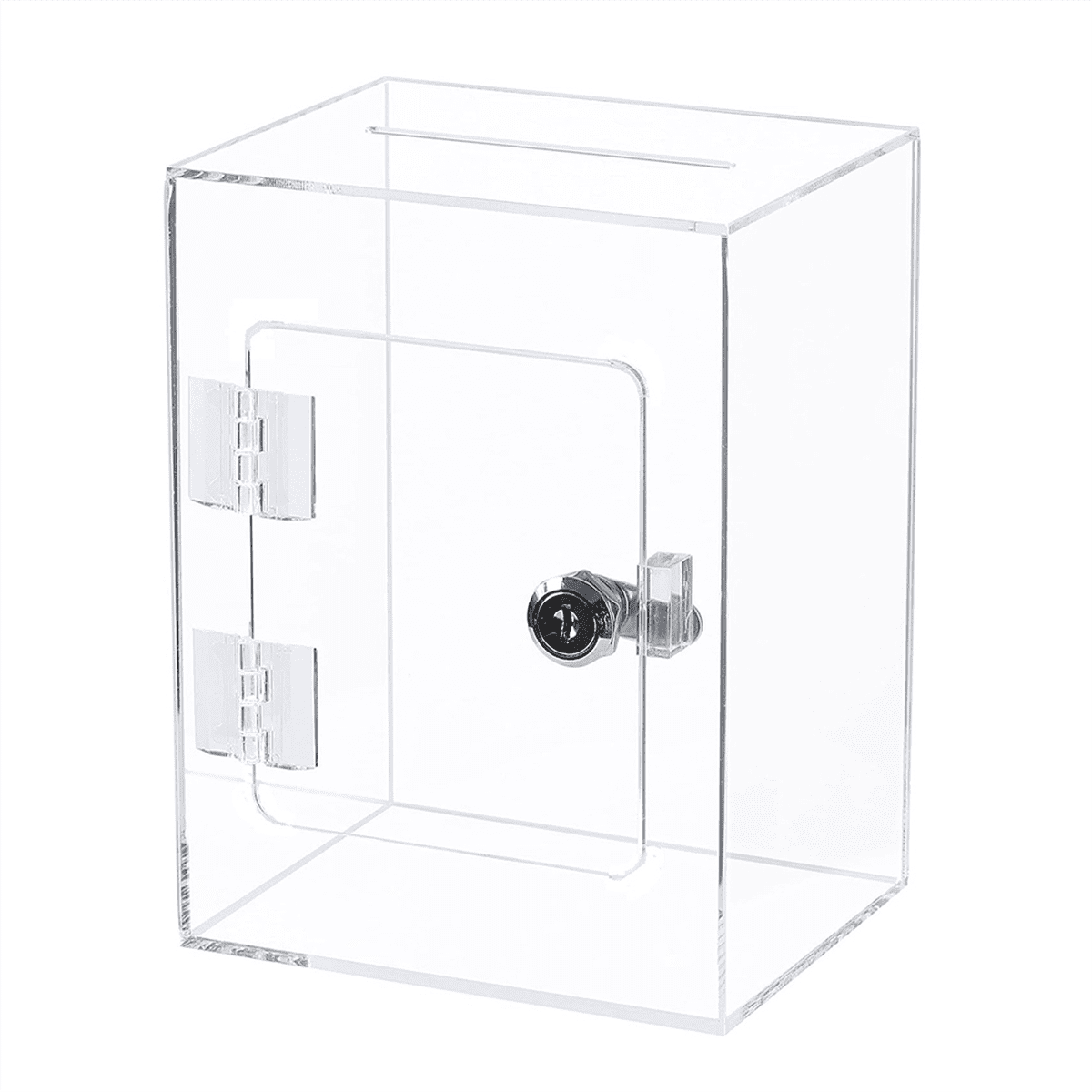 Acrylic Donation Ballot Box- Tip Jar For Money with Lock Key Suggestion ...