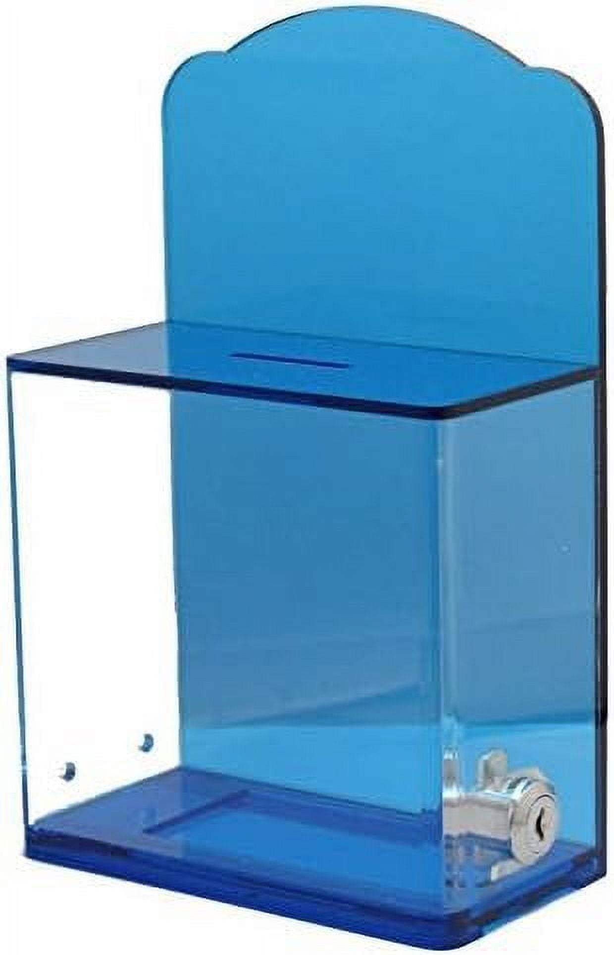 My Charity Boxes, Acrylic Donation Box with Lock, Wall Mounted or ...