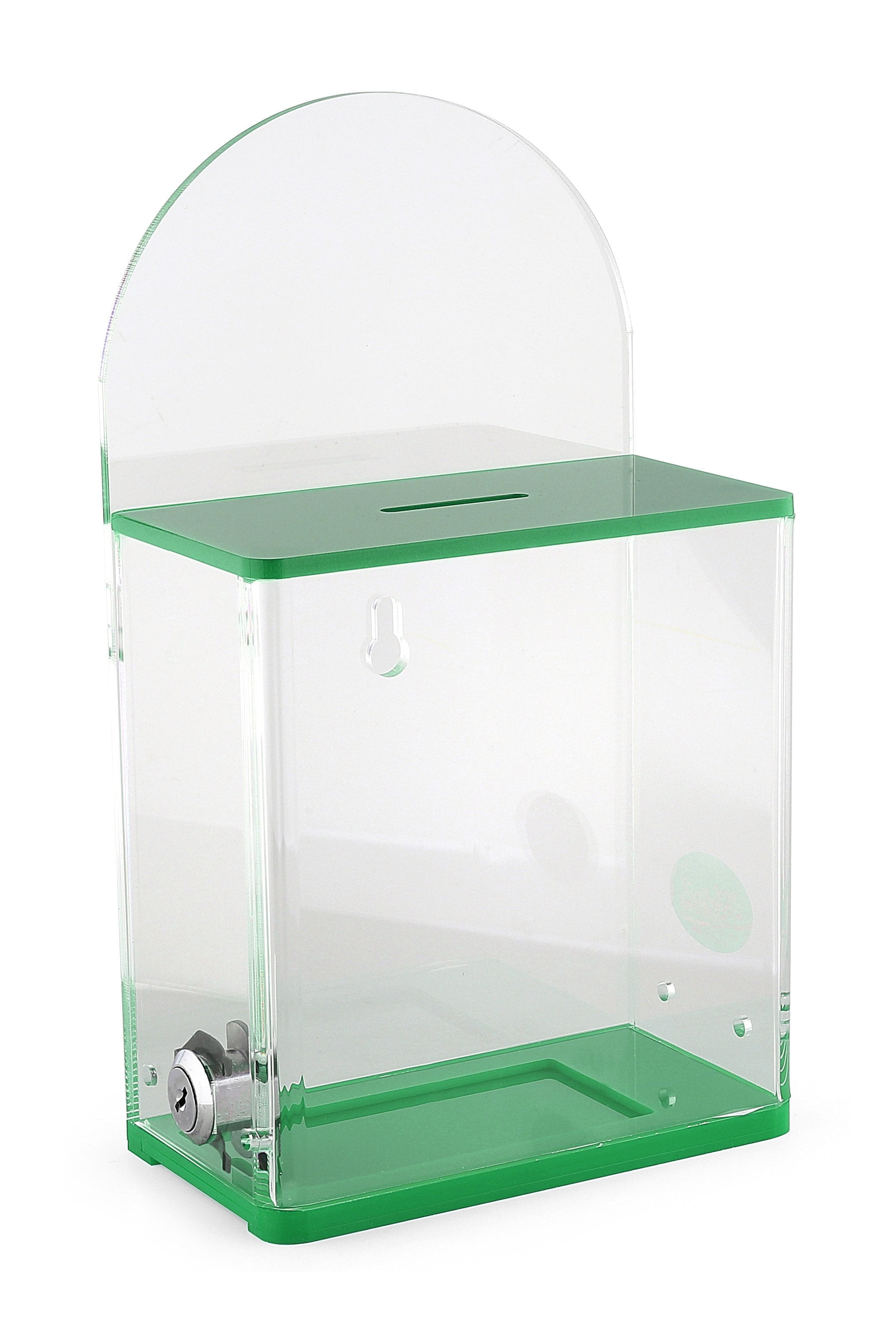 Acrylic Donation Suggestion collection Box Pre Drilled Holes For Wall ...