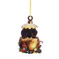 Acrylic Double Side Christmas Golden Egg Dog Hanging Pendant For Tree ...