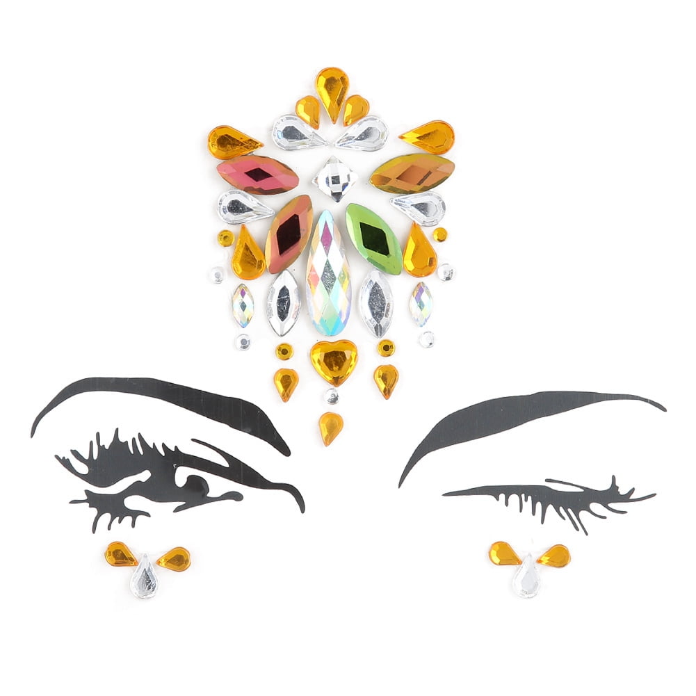 Acrylic Drilling Temporary Tattoo Face Jewels Crystal Face Stickers Makeup Accessories 171272