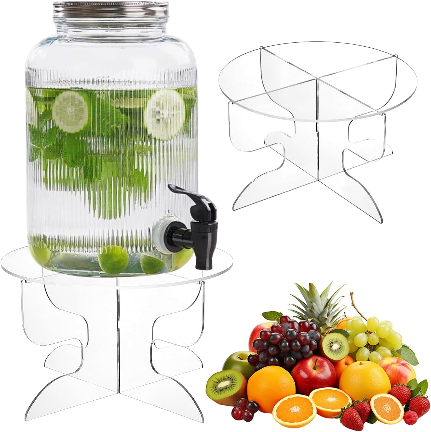 Acrylic Drink Dispenser Stand, Beverage Dispenser Stand and Water Jug ...