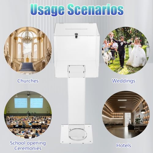 Acrylic Drop Box, Suggestion Box Voting Organisation Tip Jar Clear ...