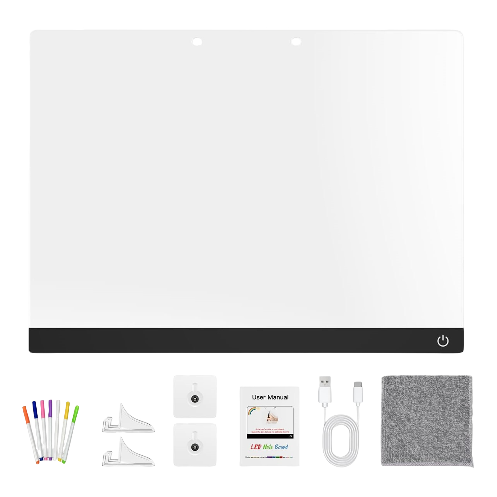 Acrylic Dry Erase Board With Led Light, 6-Color Neon Light Illuminated ...