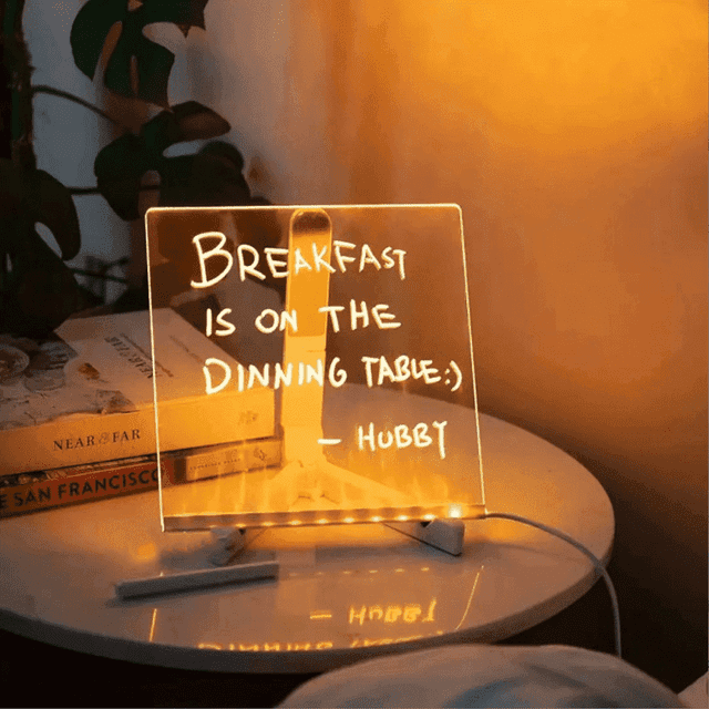 Light Up Drawing Board Kids LED Note Board With 7 Colors Pen, Magic ...