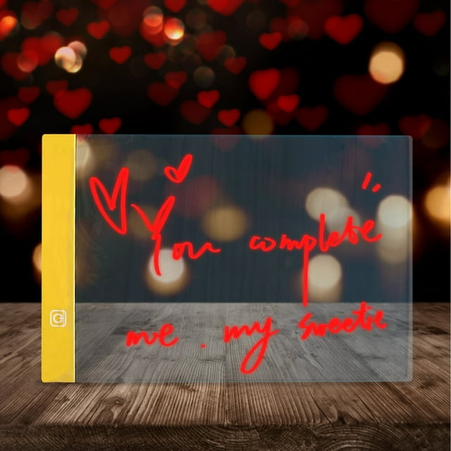 Acrylic Dry Erase Board with Light UpLED Note Board, Light Up Board as ...