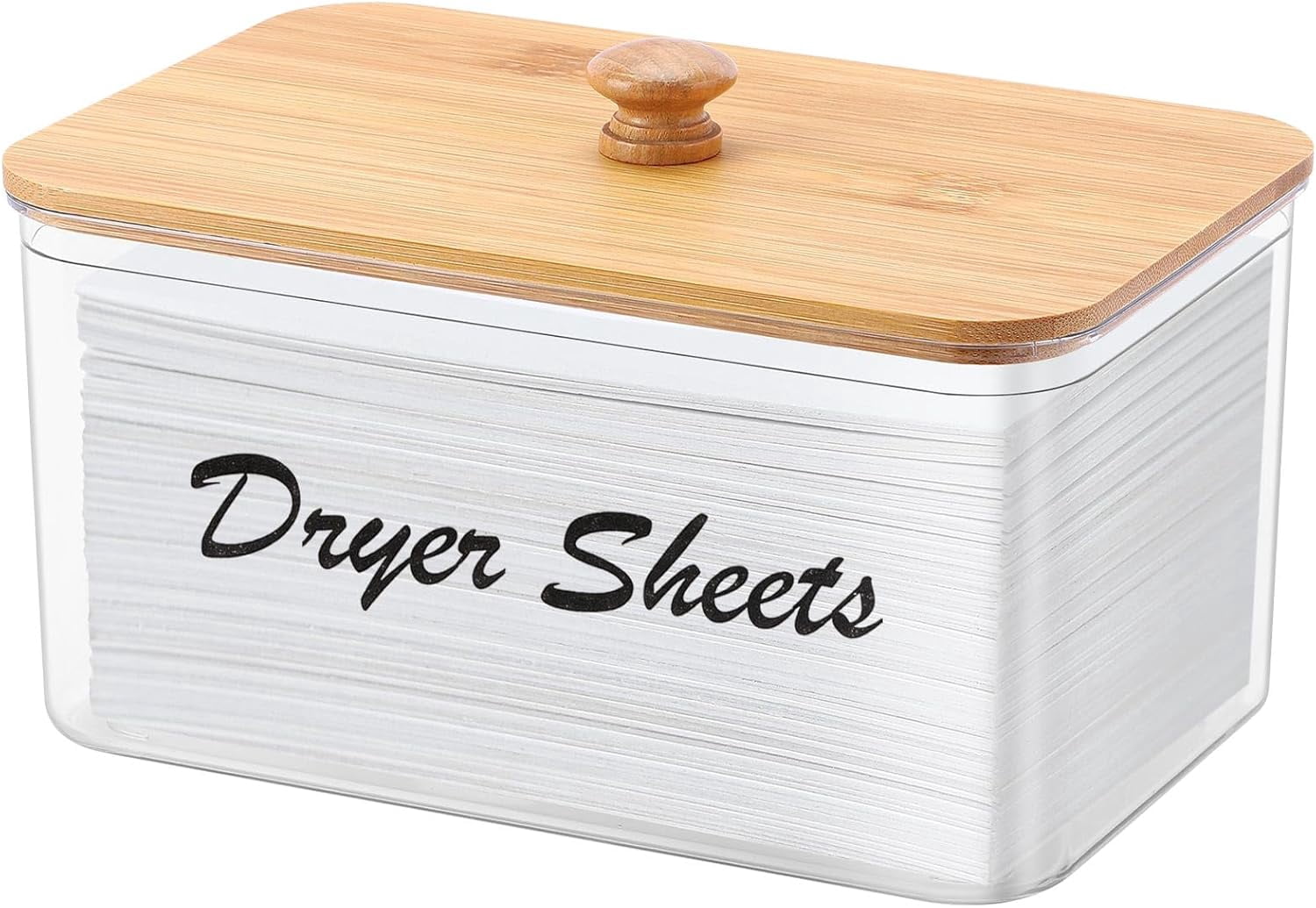 Acrylic Dryer Sheet Holder Container for Laundry Room Dryer Sheet ...