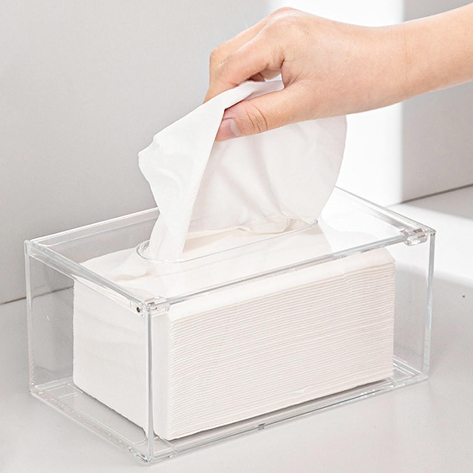 A Acrylic Dryer Sheet Holder with Lid Minimalist Clear Dryer Sheets ...