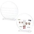 Acrylic Earring Display Stands Detachable Round Clear Finished Product ...