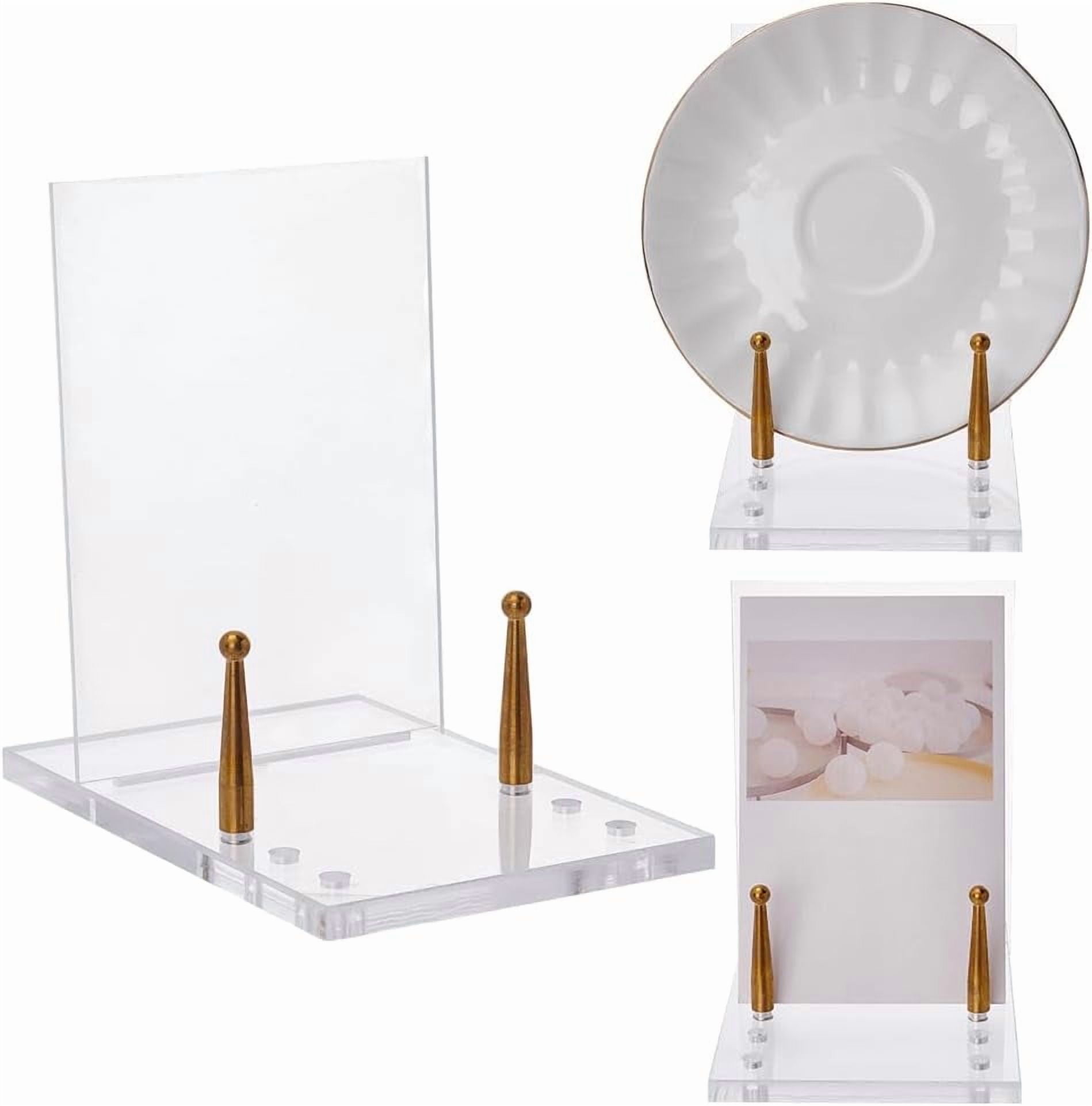 Acrylic Easel Display Stand with Adjustable Gold Hardware for Photos ...