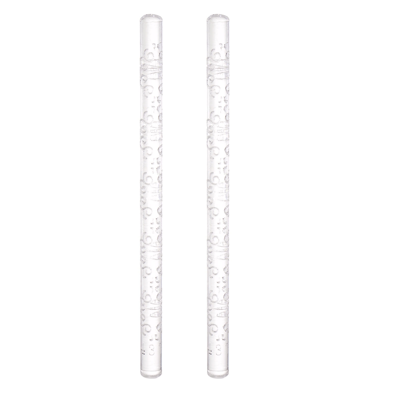 Acrylic Embossed Rolling Pin 16cm x 1cm Geometry Pattern, Transparent ...