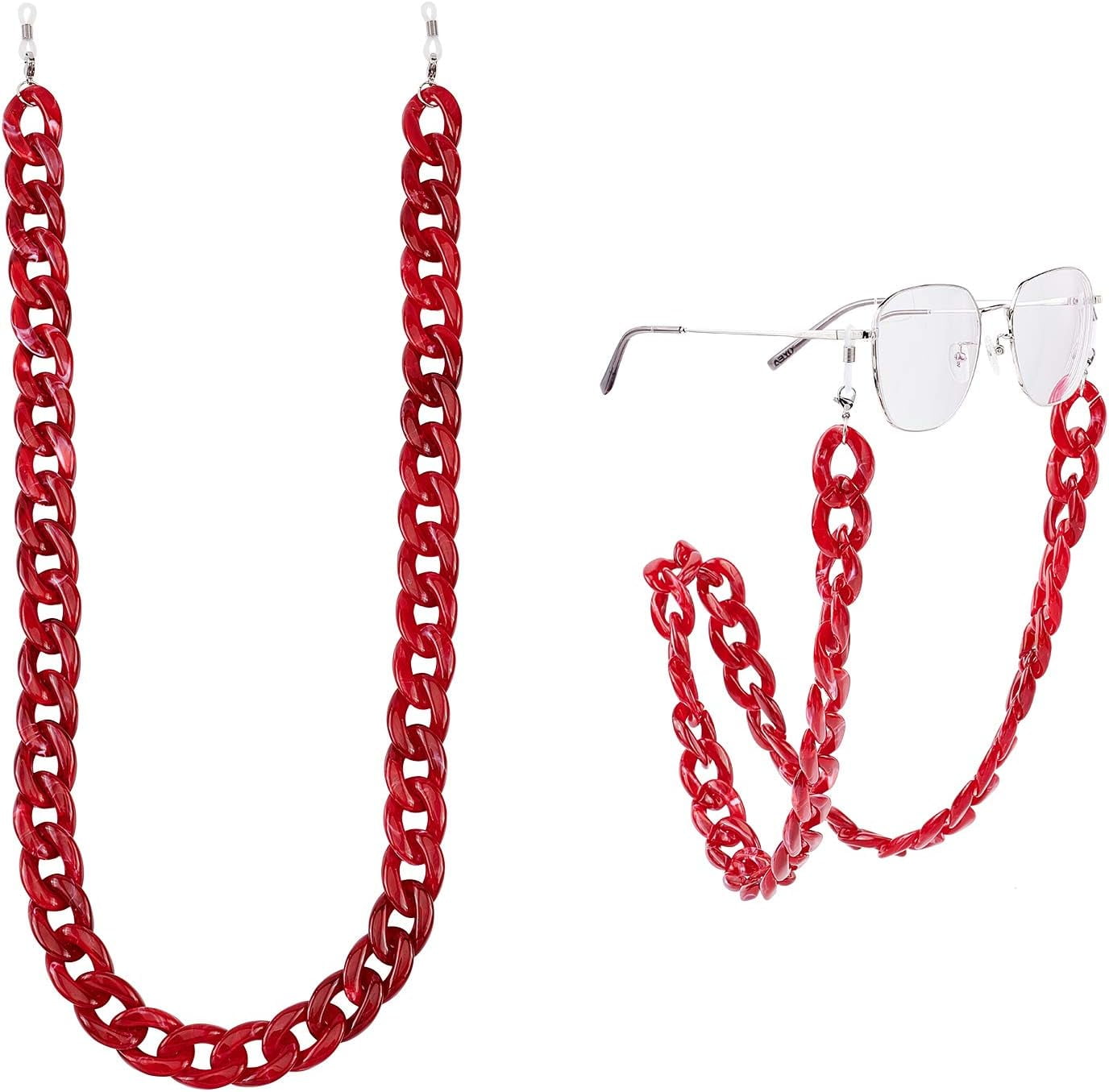 Acrylic Eyeglass Chain Eyeglasses Necklace with 304 Stainless Steel ...
