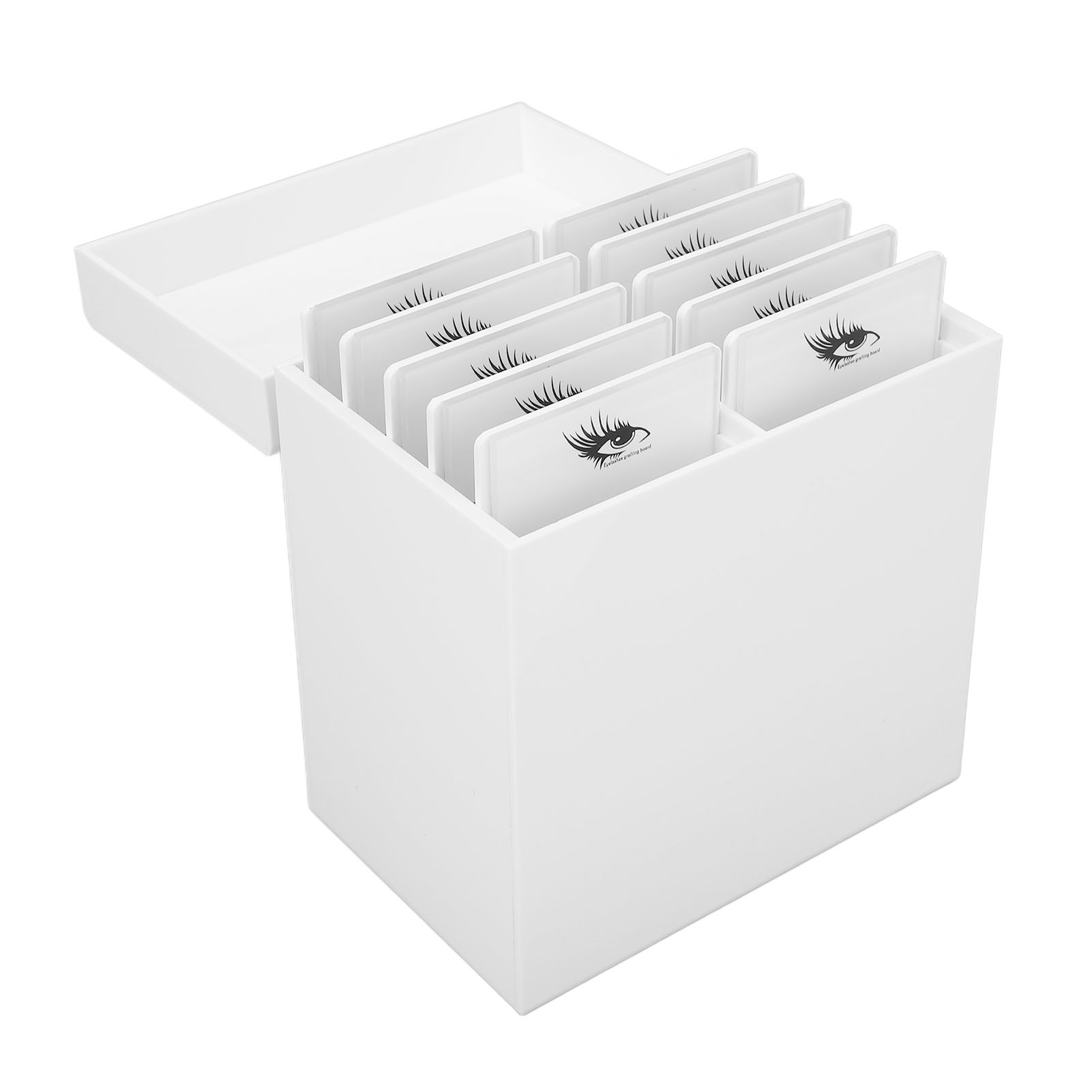 10-Layer Acrylic Eyelash Storage Box with UV Light Cleaning, Dustproof ...